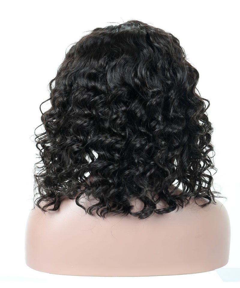 13x6 Lace Front Human Hair Wigs 150 Density Loose Wave Bob Style