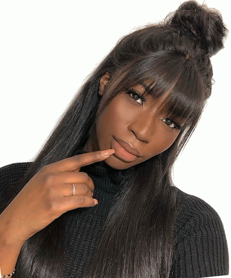 Silky Straight 360 Lace Frontal Wig Pre Plucked 150% Density Lace Front ... Silky Straight 360 Lace Frontal Wig Pre Plucked 150% Density Lace Front ...