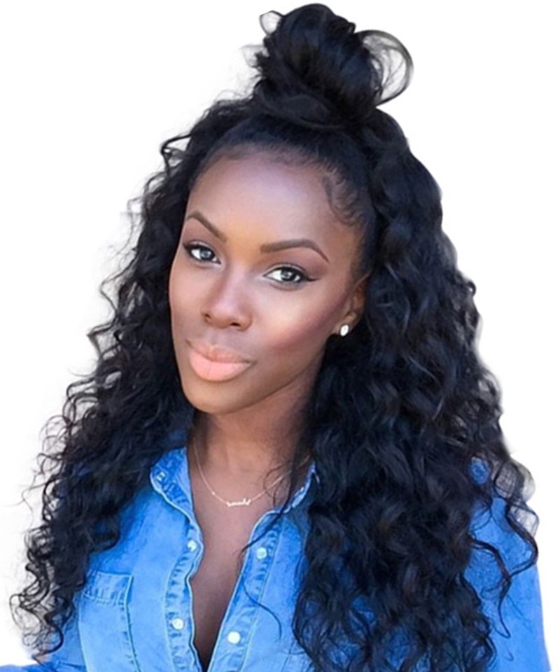 Msbuy Loose Wave 360 Lace Wigs Pre Plucked Brazilian Undetected Lace ...