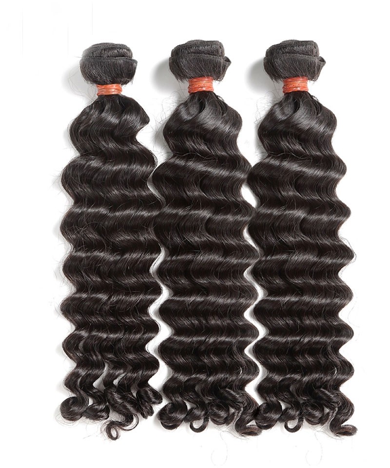 Peruvian Deep Wave Curly Hair Weave Bundles 100% Human Hair Weaving ...