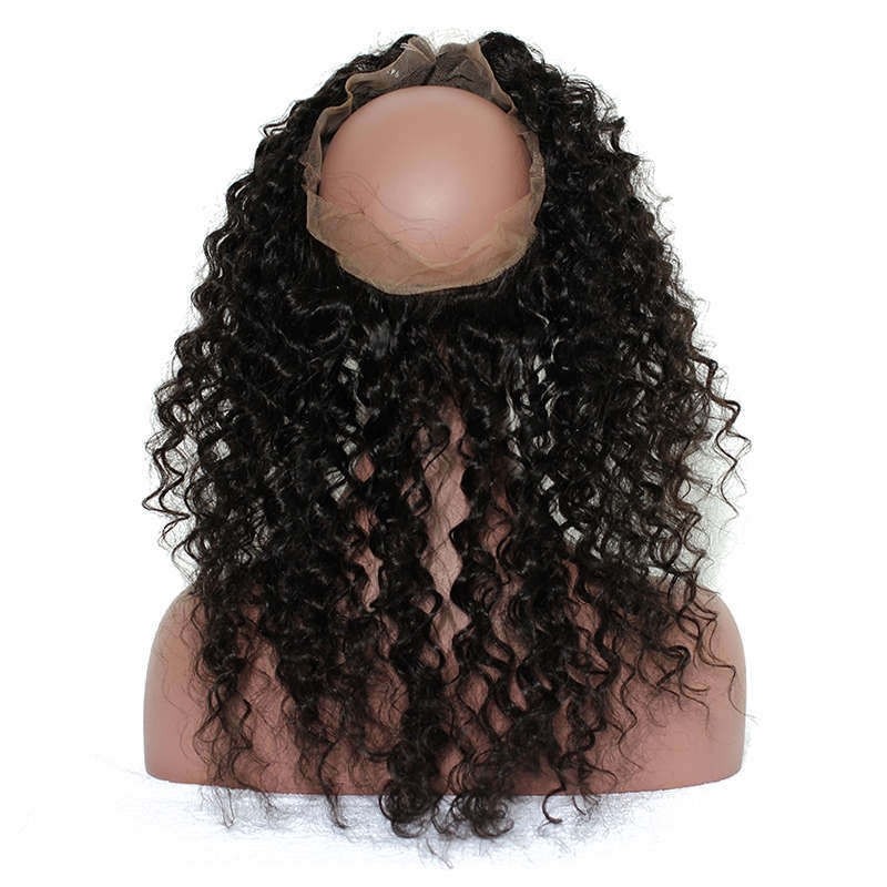 Deep Wave 360 Lace Frontal Closure With 2 Bundles Natural Hairline ...
