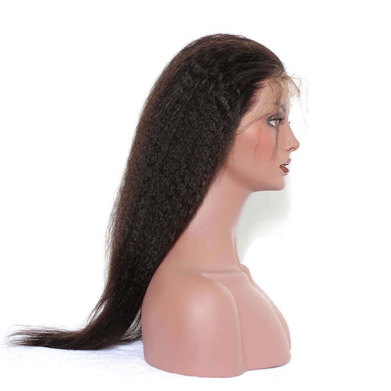 Kinky Straight 360 Lace Frontal Closure Pre Plucked With Baby Hair ...