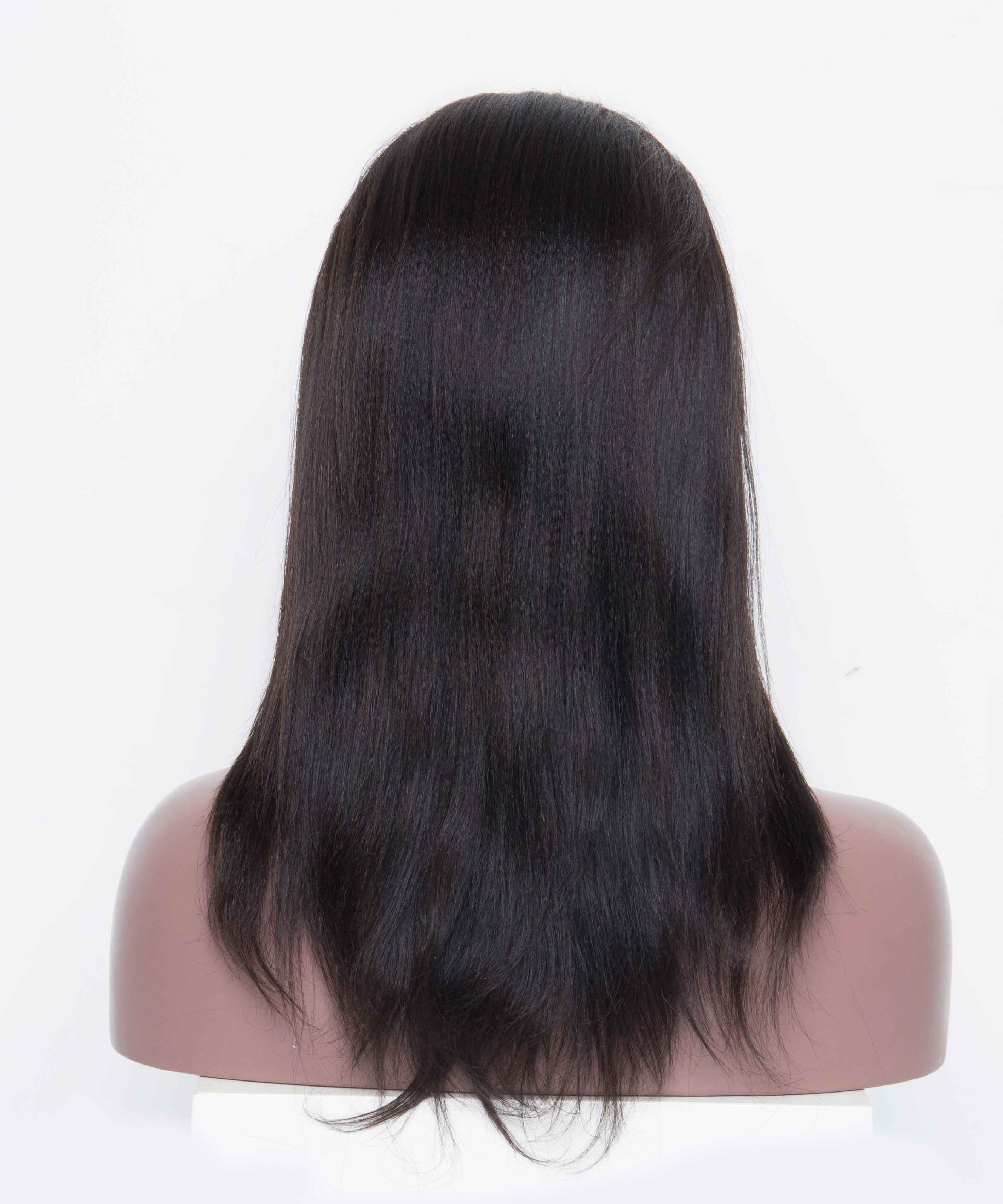 Silk Top Wigs Light Yaki Straight Full Lace Human Hair Wigs - Msbuy.com