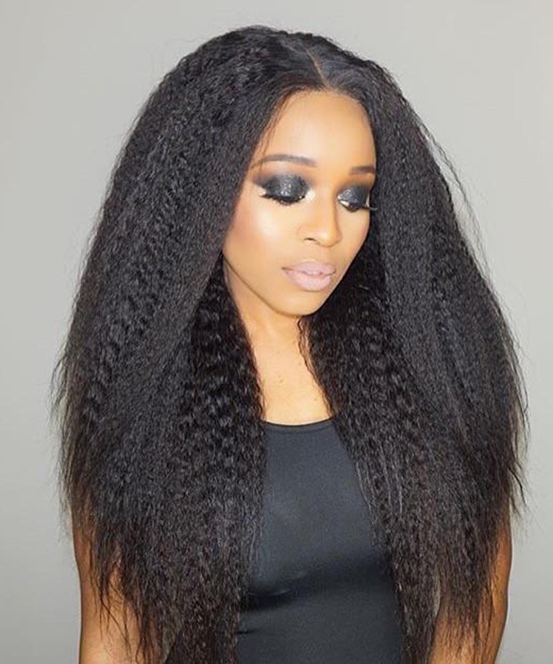 13x6 Kinky Straight 150 Density Lace Front Human Hair Wigs