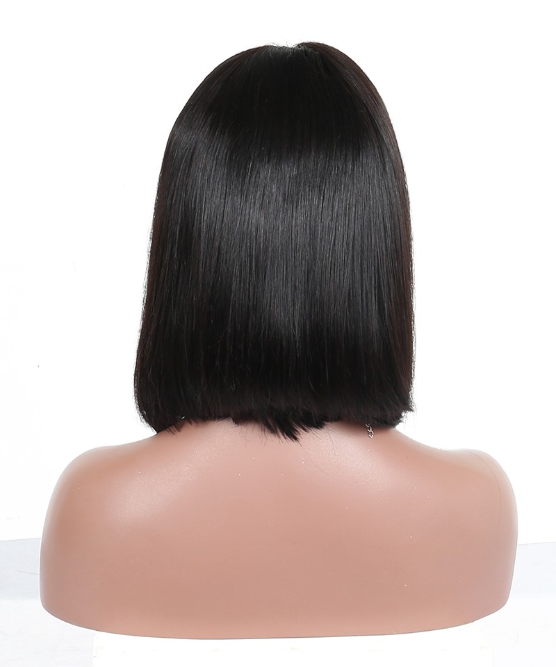 Short Straight Bob Style 360 Lace Frontal Wigs 150% Density - Msbuy.com