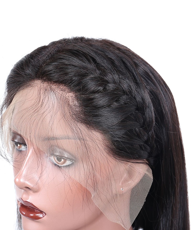Short Straight Bob Style 360 Lace Frontal Wigs 150% Density - Msbuy.com