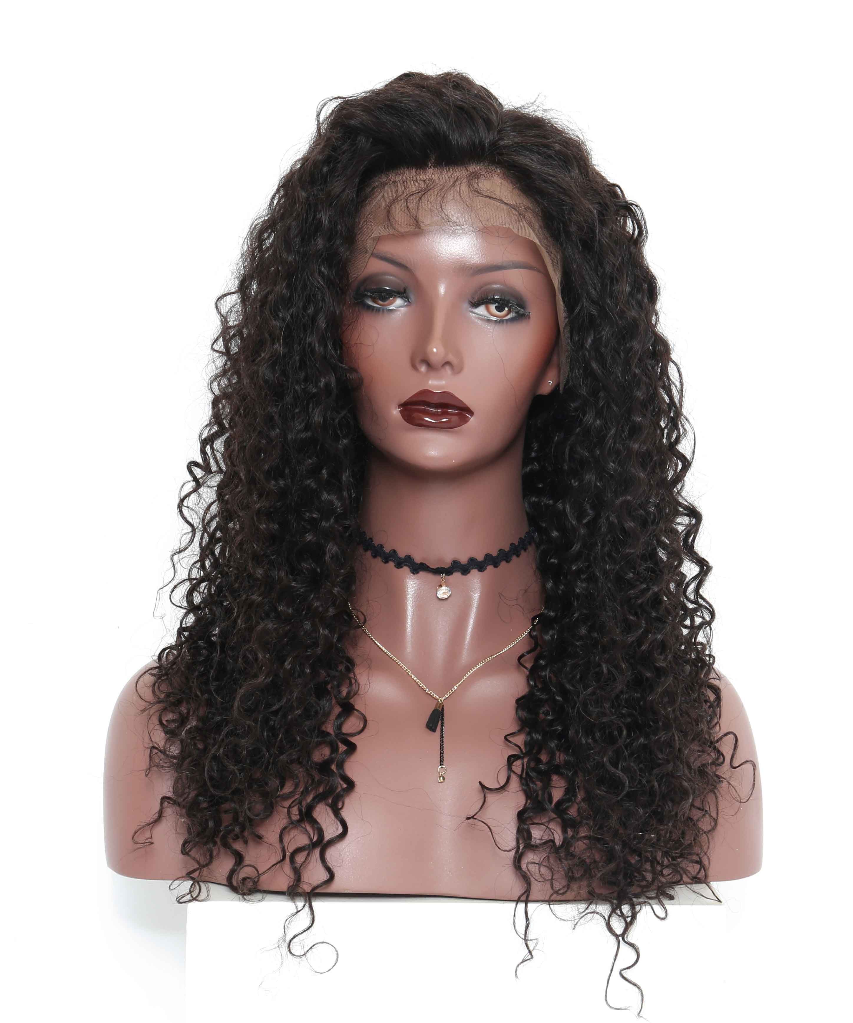 Lace Front Wigs Deep Curly 150 Density Pre Plucked Human Hair Wigs