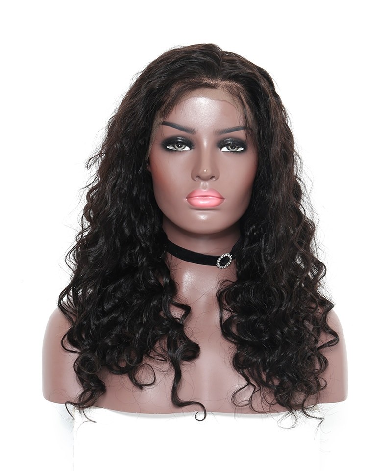 Water Wave 13x6 Deep Parting Lace Part Lace Front Human Hair Wigs 150