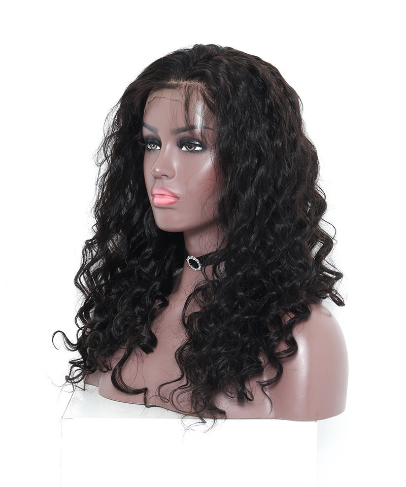 Water Wave 13x6 Deep Parting Lace Part Lace Front Human Hair Wigs 150% ...