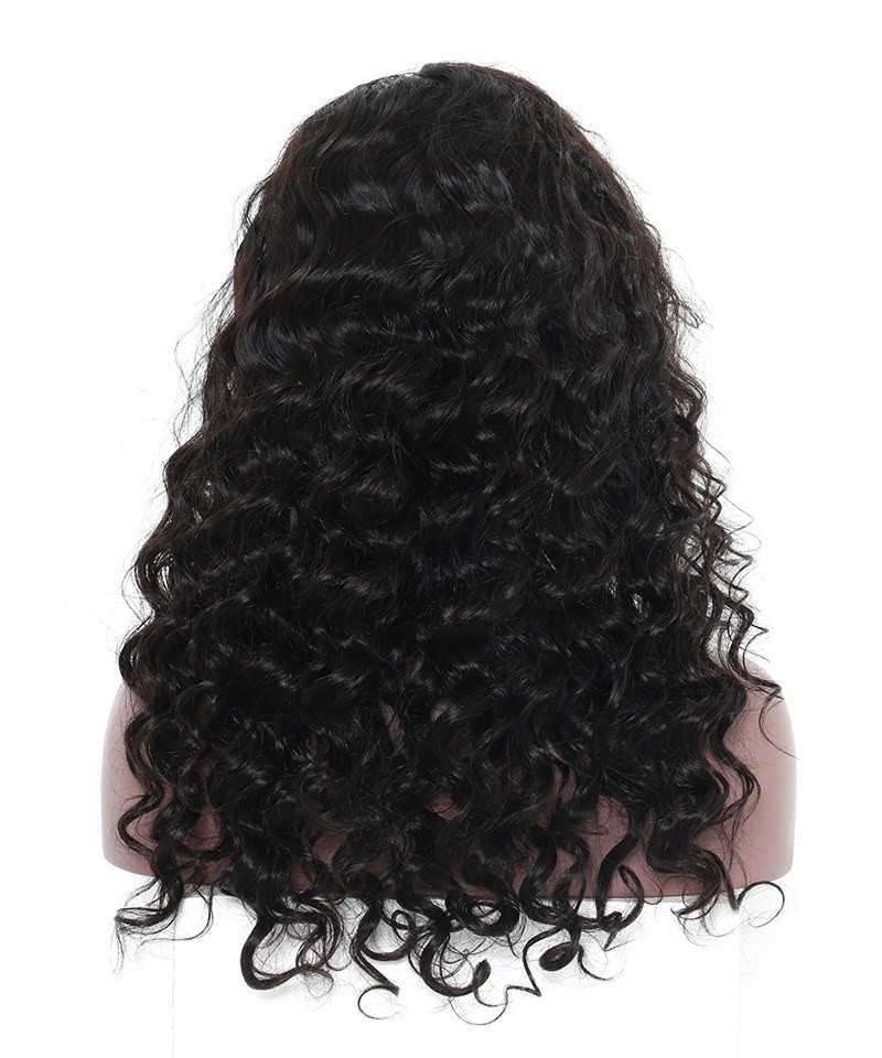 Water Wave 13x6 Deep Parting Lace Part Lace Front Human Hair Wigs 150