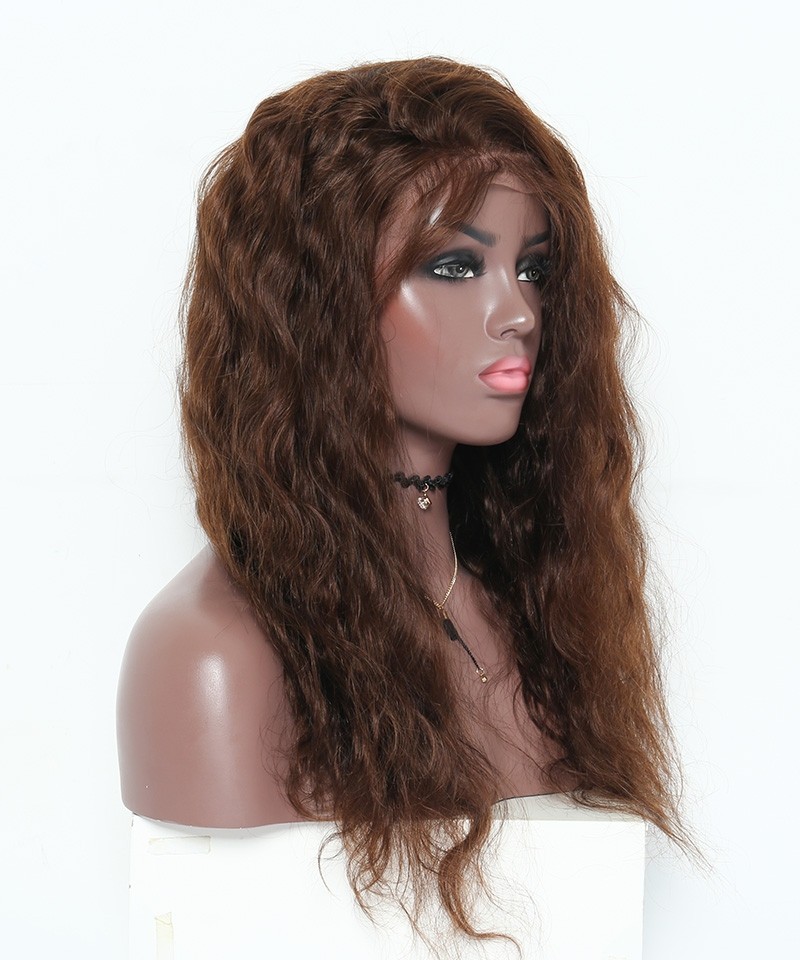 Medium Brown Body Wave 250% High Density Lace Wigs - Msbuy.com