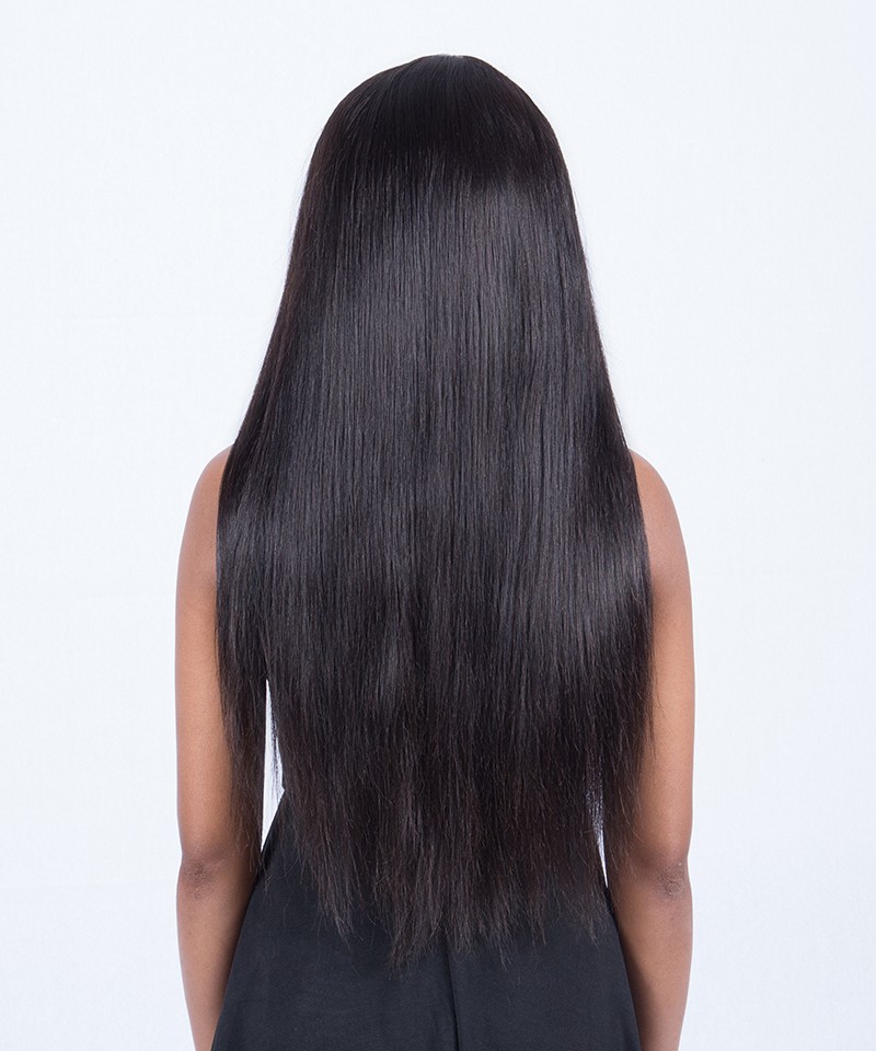 Straight Full Lace Wig Human Hair 120% Density Natural Color - Msbuy.com