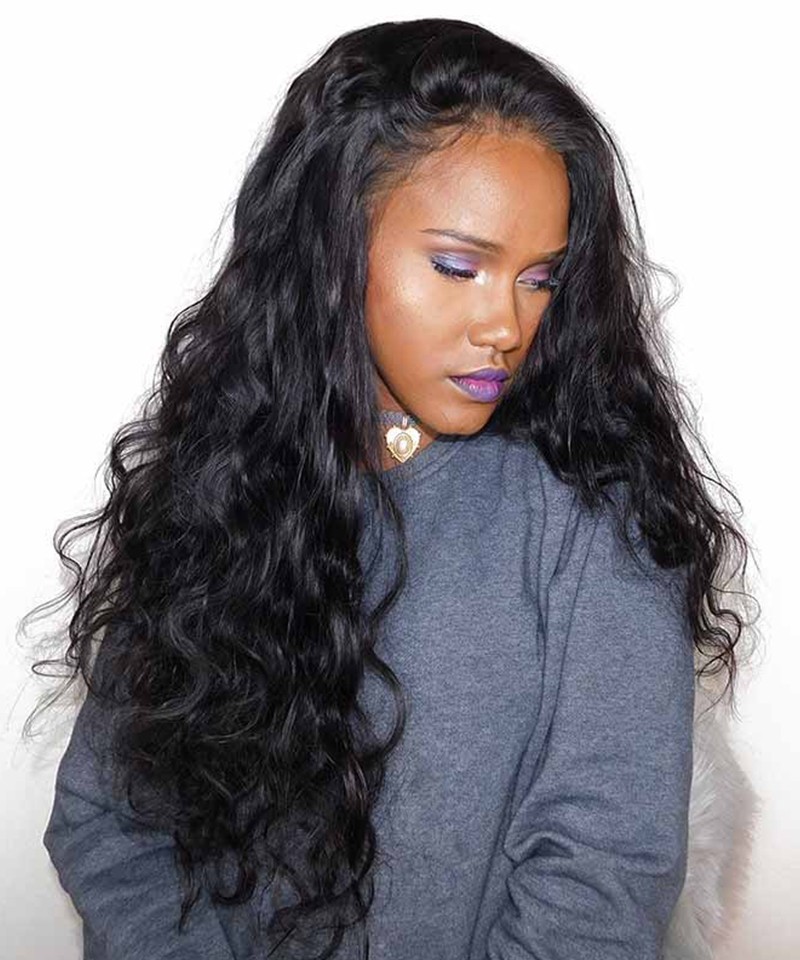 Body Wave 360 Lace Frontal Closure With 3 Bundles Natural Hairline ...